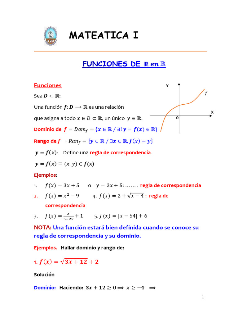 FUNCIONES DE R en R | Descargar gratis PDF | Función (Matemáticas ...