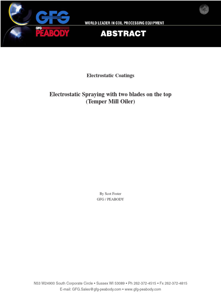 Electrostatic Coating Insights | PDF | Aerosol | Electrostatics