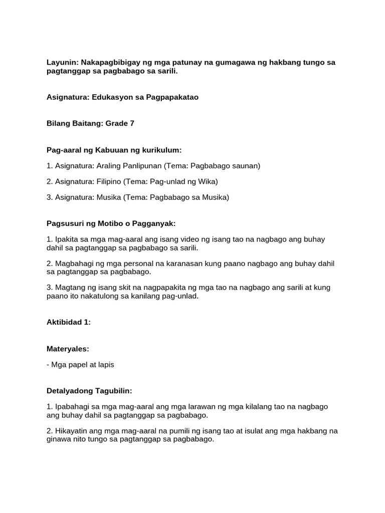 Lesson Plan | PDF