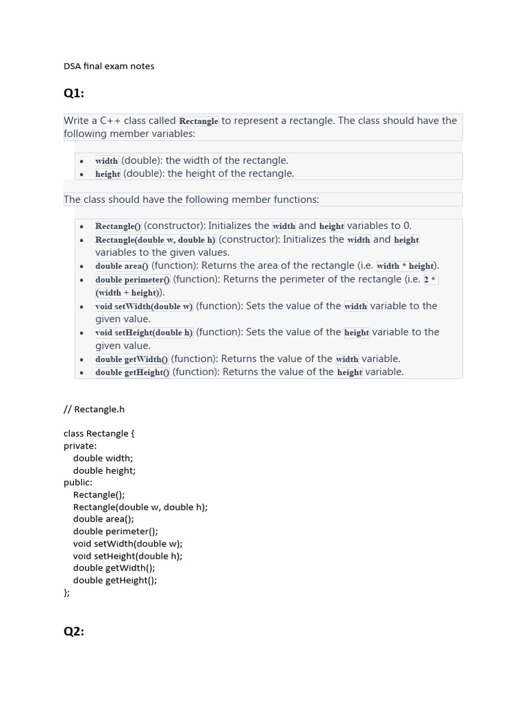 DSA Final Exam Notes | PDF DSA Final Exam Notes | PDF
