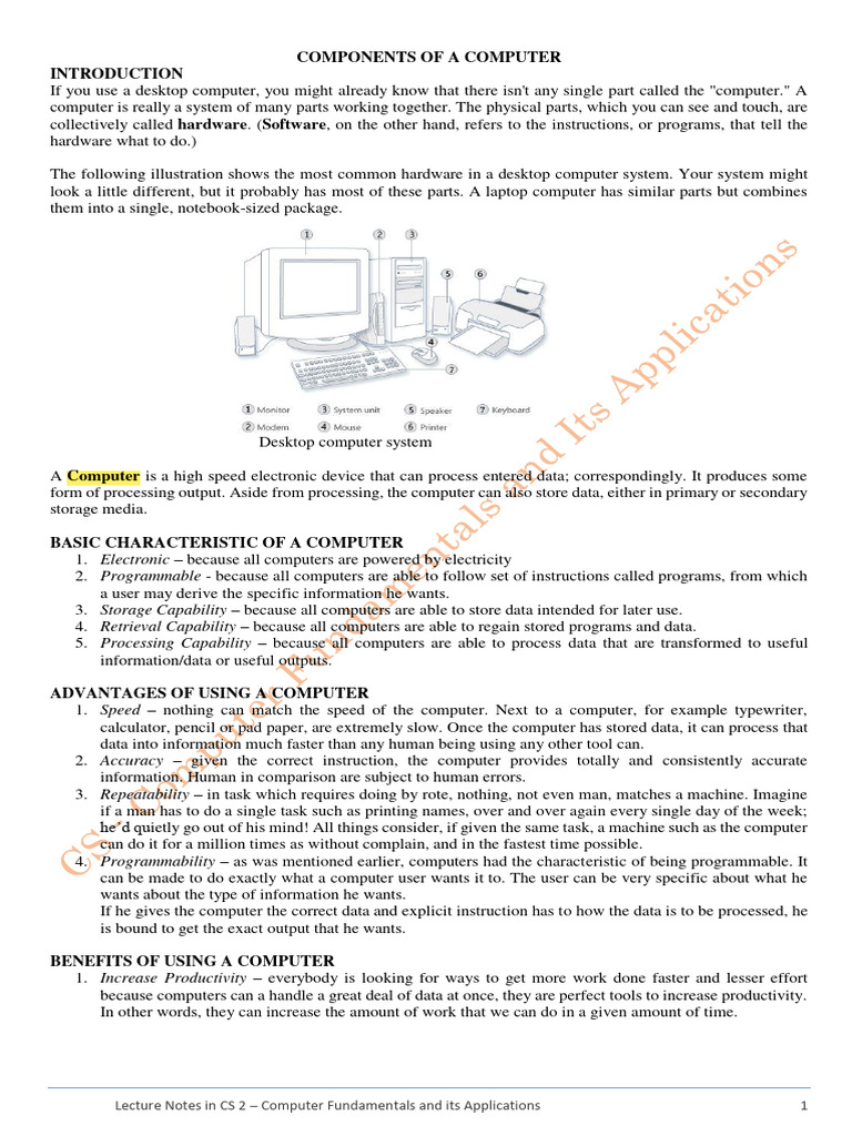 Computer System REVIEWER | PDF | Computer Data Storage | Software Computer System REVIEWER | PDF | Computer Data Storage | Software