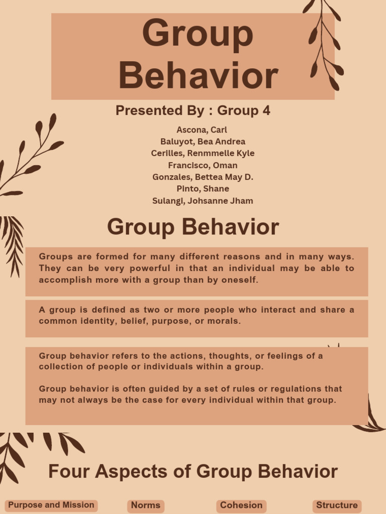 Group Behavior | PDF