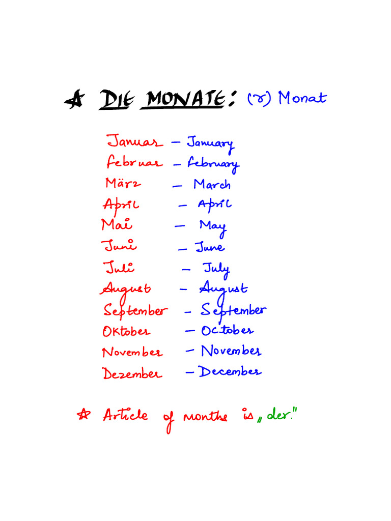 Die Monate | PDF