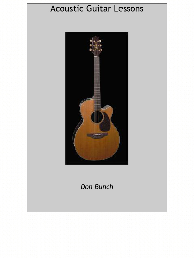 0acoustic Guitar Lessons Author Don Bunch | PDF | Home & Garden