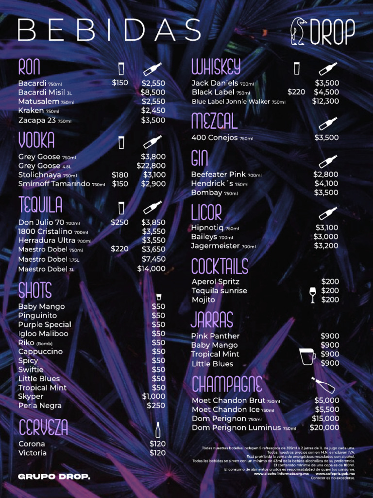 Menu Drop | PDF Menu Drop | PDF