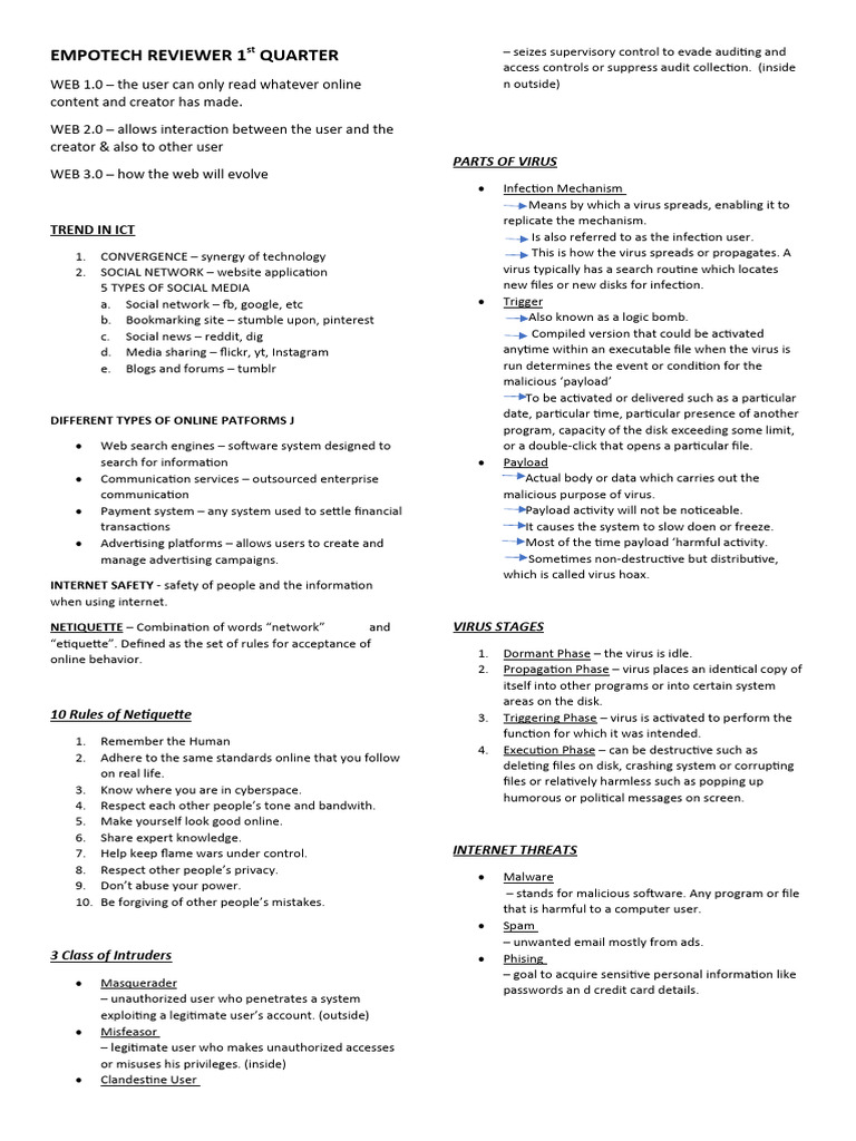 Empotech Reviewer | PDF