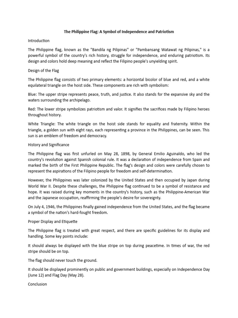 The Philippine Flag | PDF | Flag | Symbols