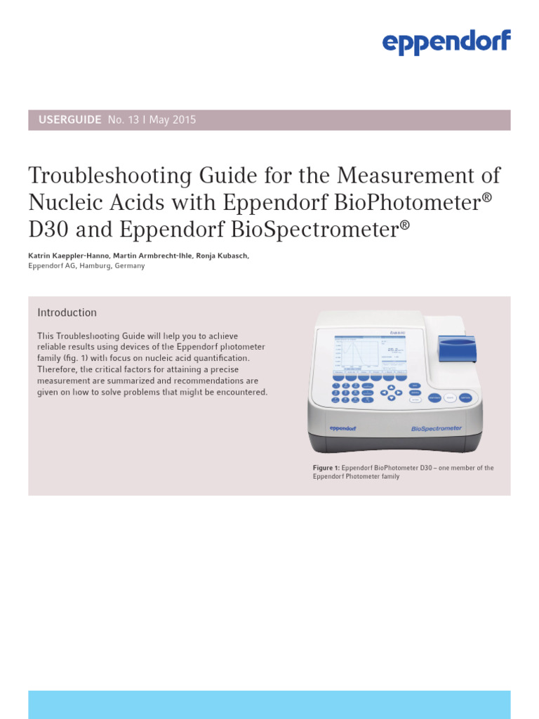 Eppendorf - Detection - Userguide - 013 - BioPhotometer Plus ...