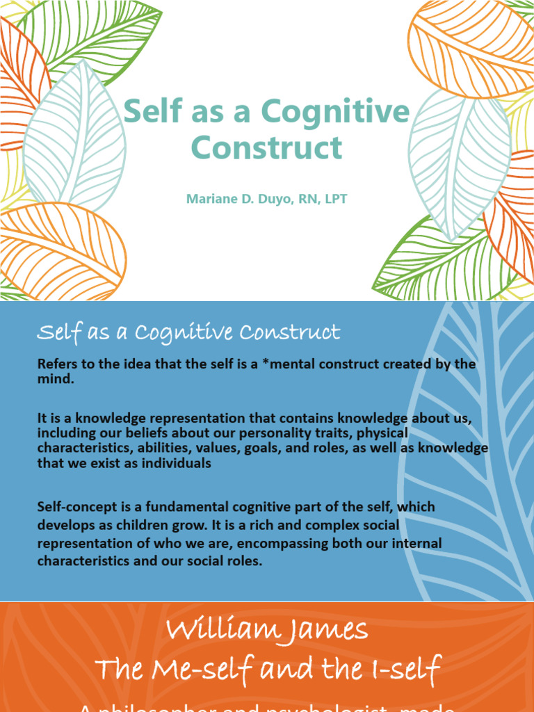Self As A Cognitive Construct | PDF | Id | Self Concept