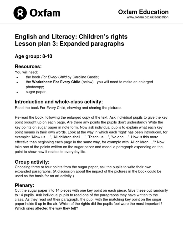 Lesson3 Expanded Paragraphs | PDF