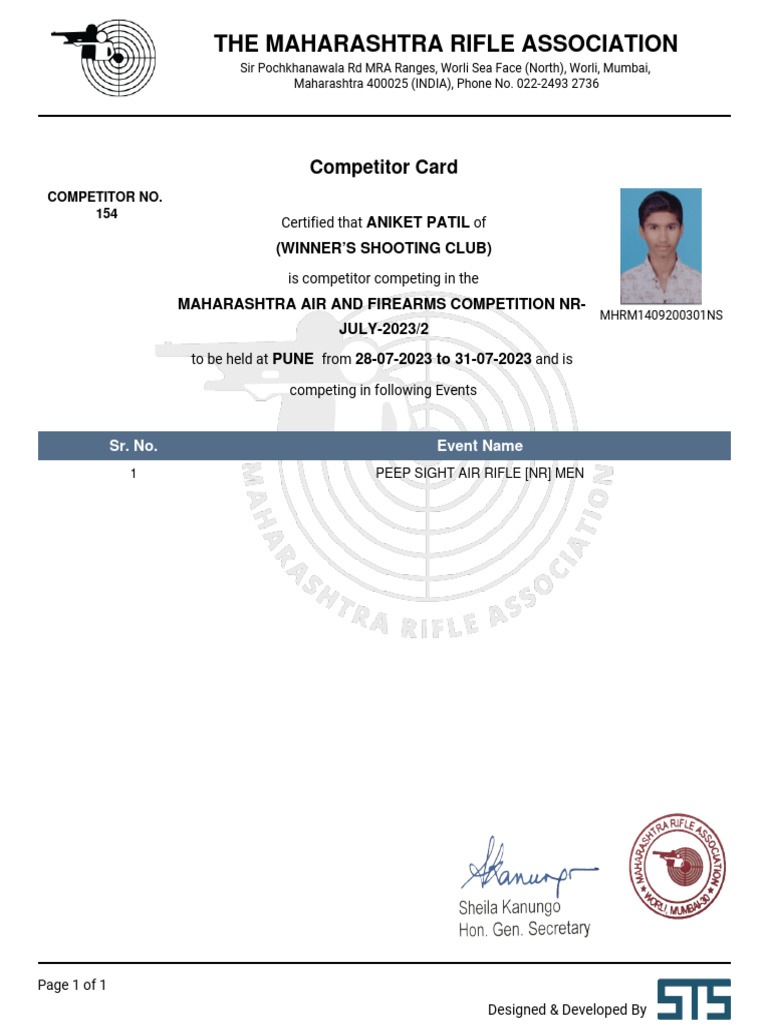 Competitor Card | PDF