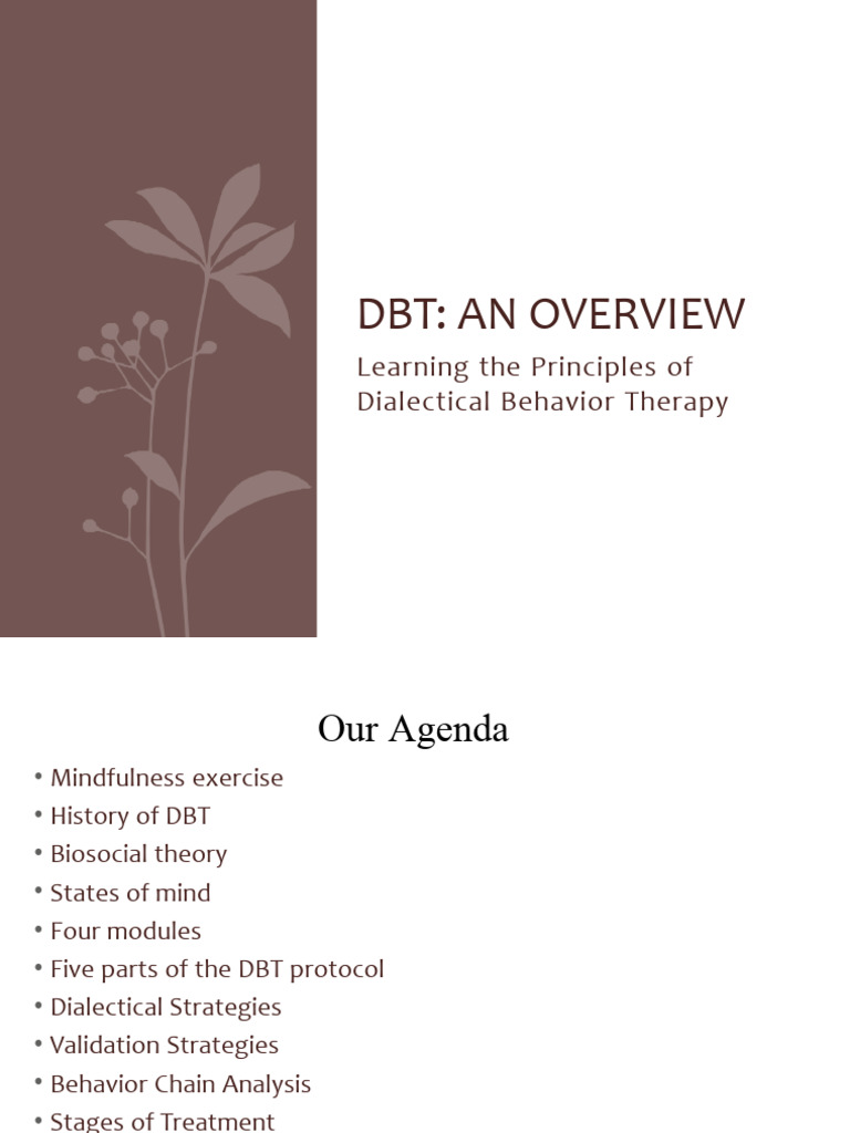 DBT Final | PDF | Dialectical Behavior Therapy | Borderline Personality ...