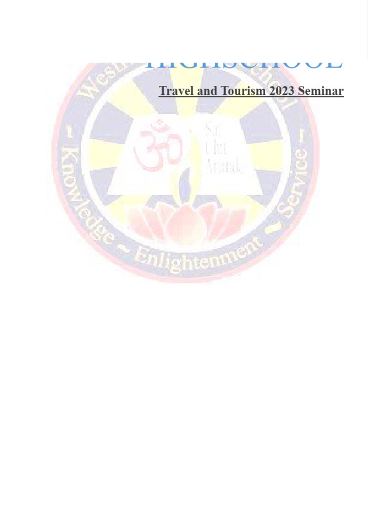 Travel and Tourism Seminar 2023 Agenda | PDF