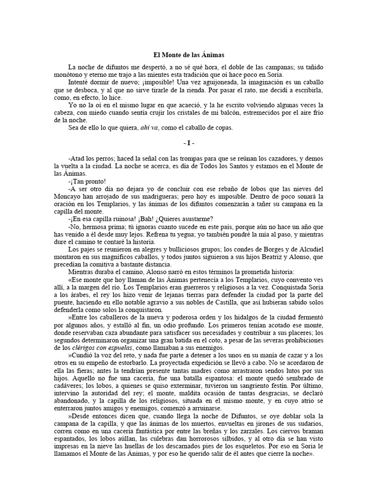 El Monte de Las Ánimas | PDF