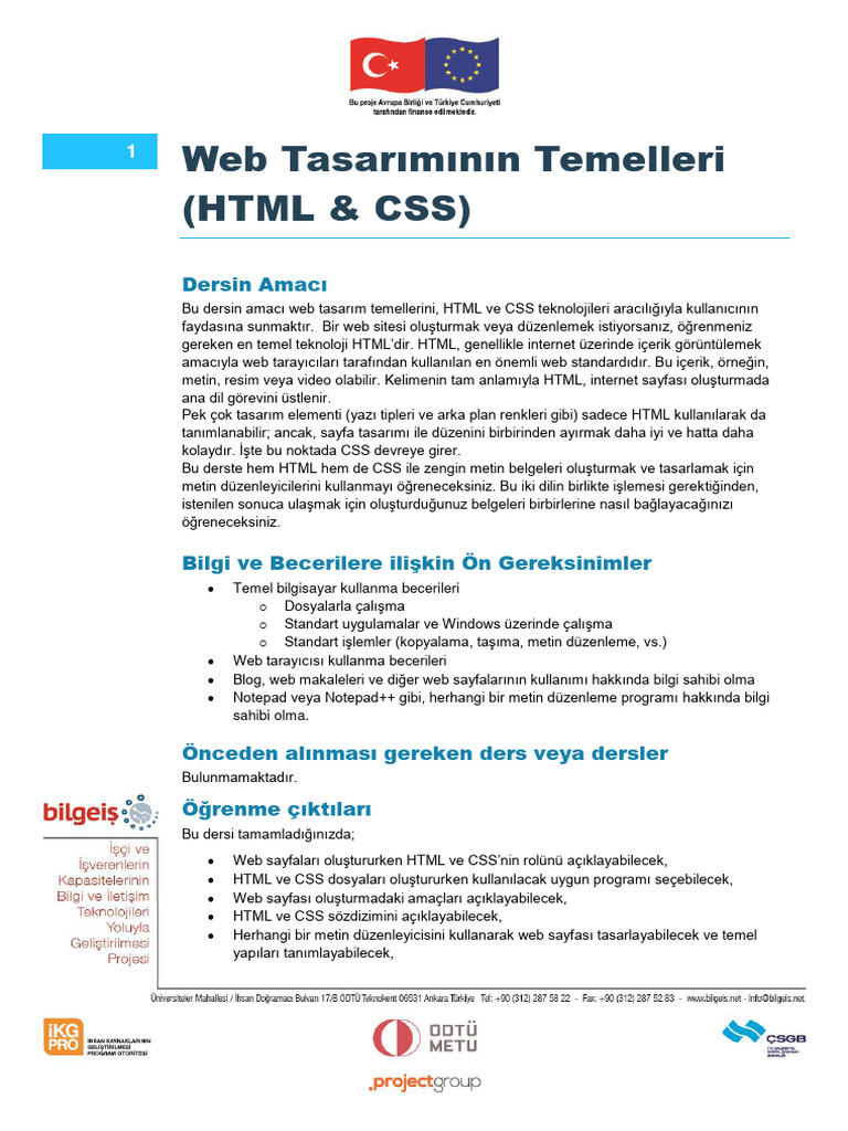 49 HTML-CSS Ders Izlencesi | PDF