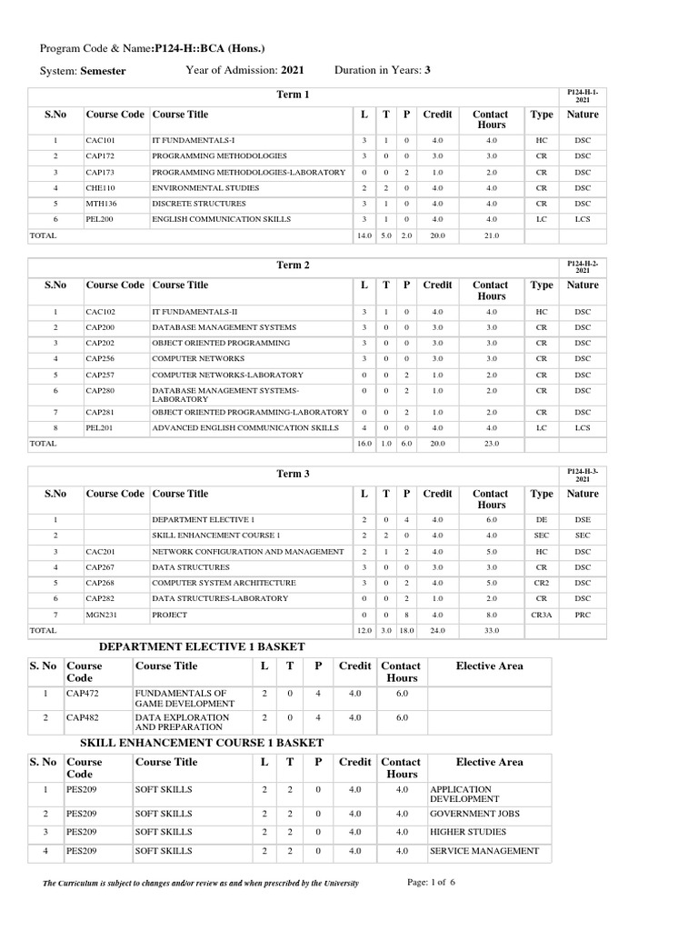 Program Scheme Report | PDF | Curriculum | Computing