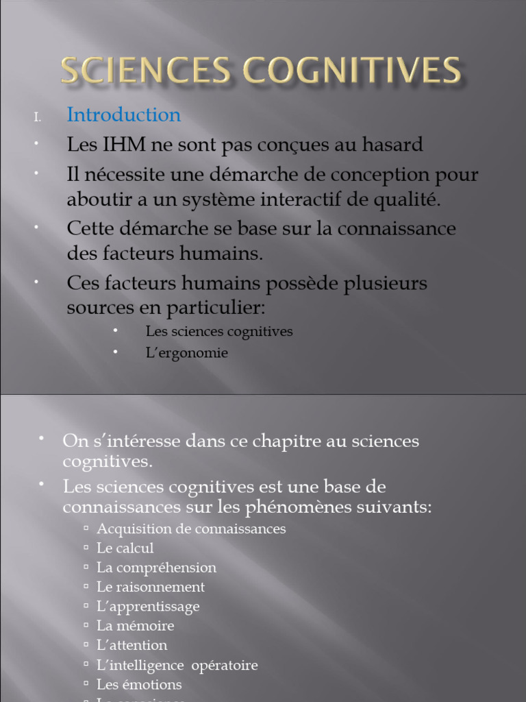Sciences Cognitives | PDF