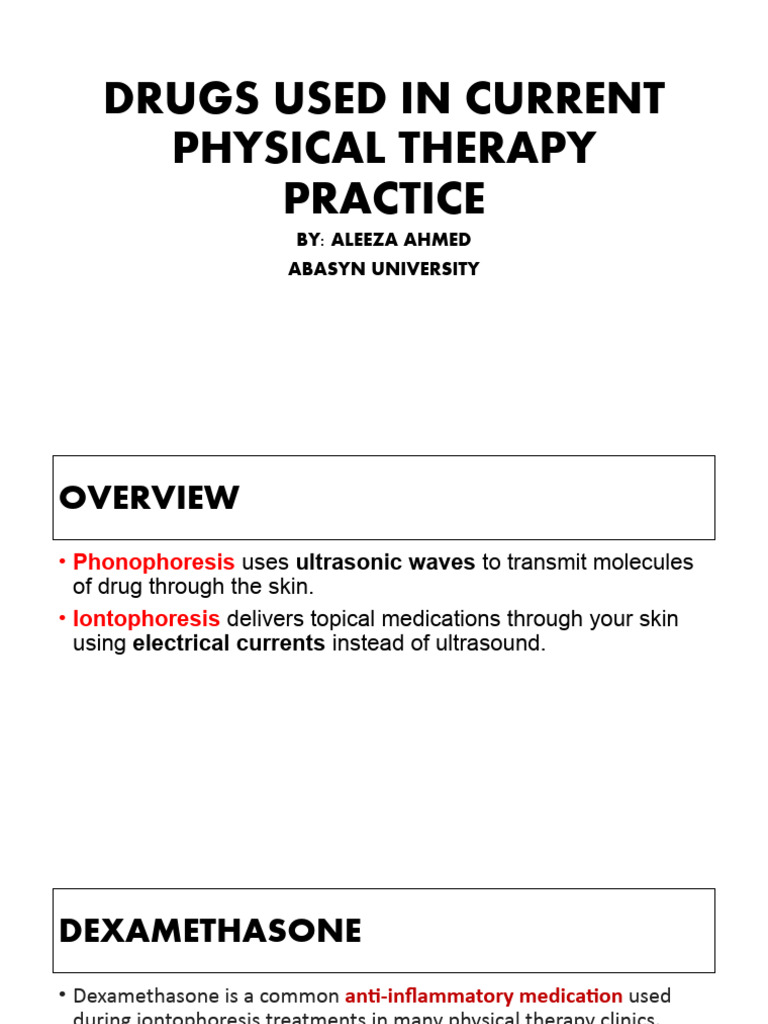 Lec 12 - Drugs Used in PT | PDF | Analgesic | Inflammation