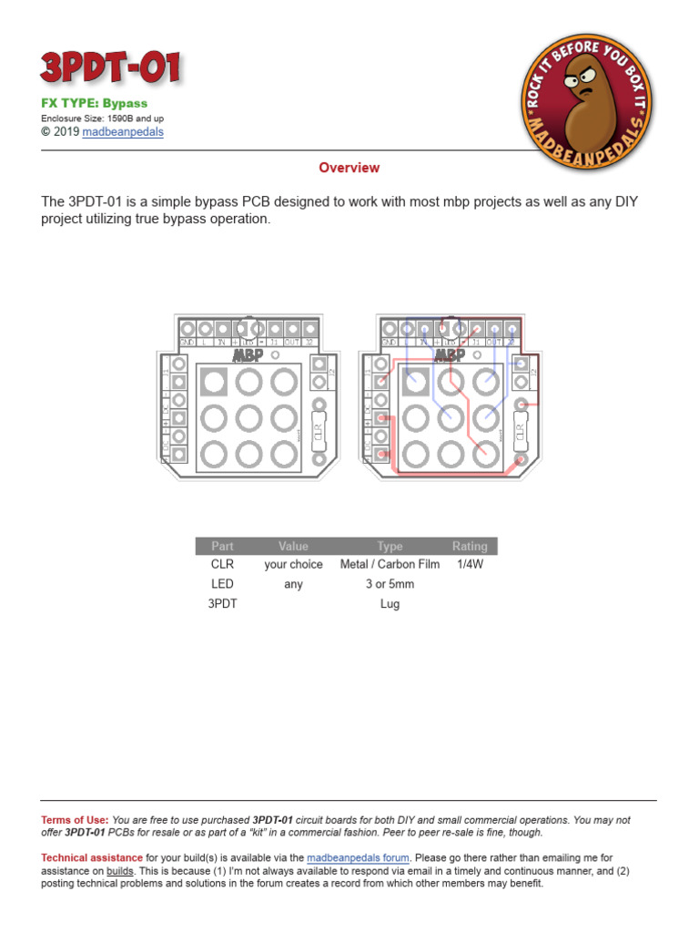3PDT 01 | PDF | Printed Circuit Board | Switch