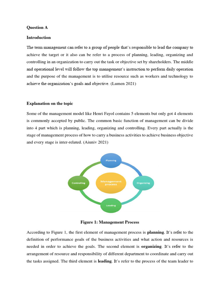 Principle of Management - Assignment | PDF