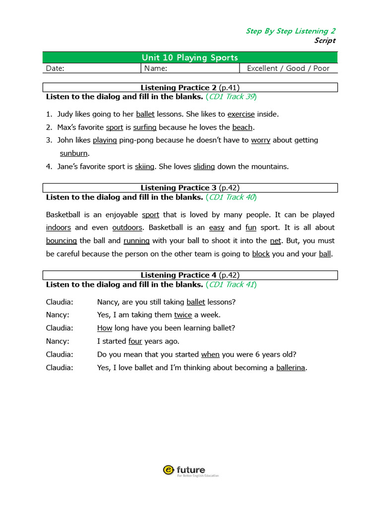 SBS2 U10 Answer | PDF