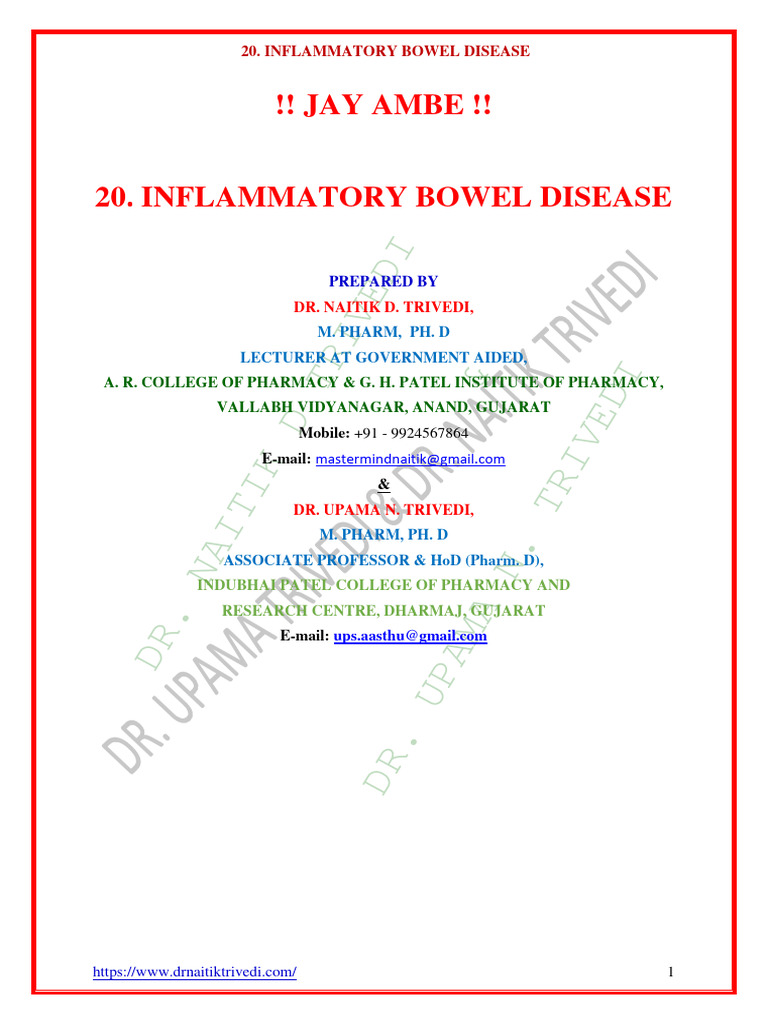 Inflammatory Bowel Disease | PDF