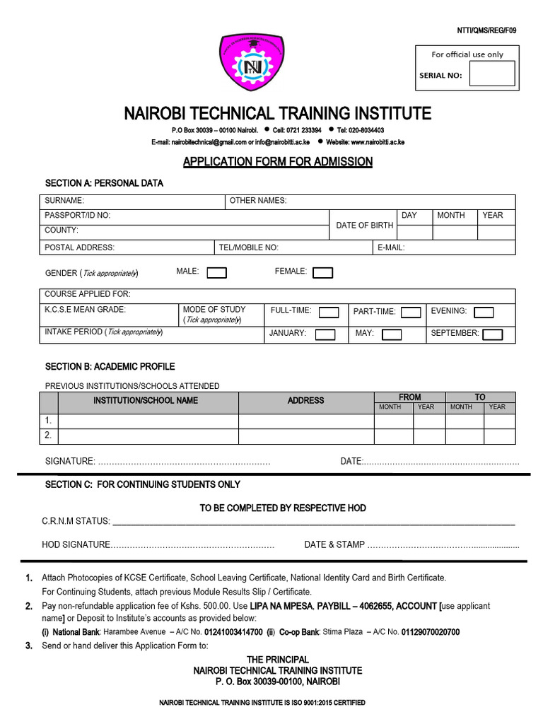 Application Form Final | PDF