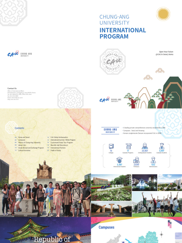 Chung-Ang University International Programs | PDF