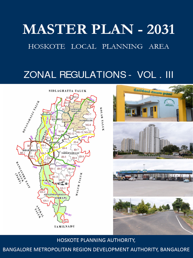 Zonal Regulations of Hoskote Local Planning Area | PDF | Building ...