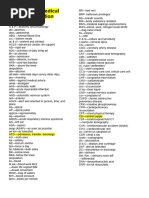 Veterinary Abbreviations and Acronyms Guide | PDF