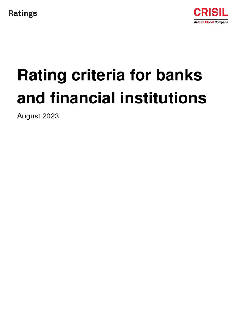 Bank Rating Criteria Overview 2023 | PDF | Banks | Capital Requirement