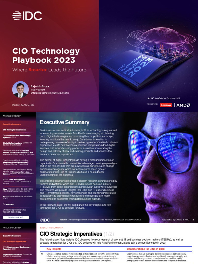 AP en Cio Technology Playbook 2023pdf | PDF | Cloud Computing | Chief ...