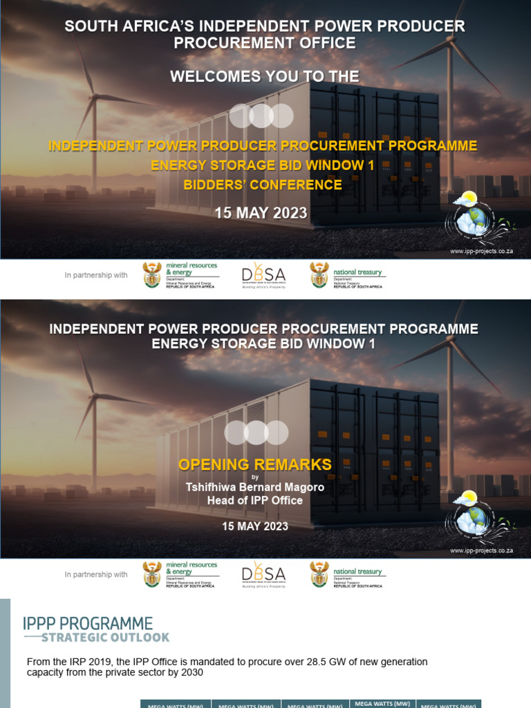 Energy Storage Presentation Consolidated Final 15 May 2023 | PDF