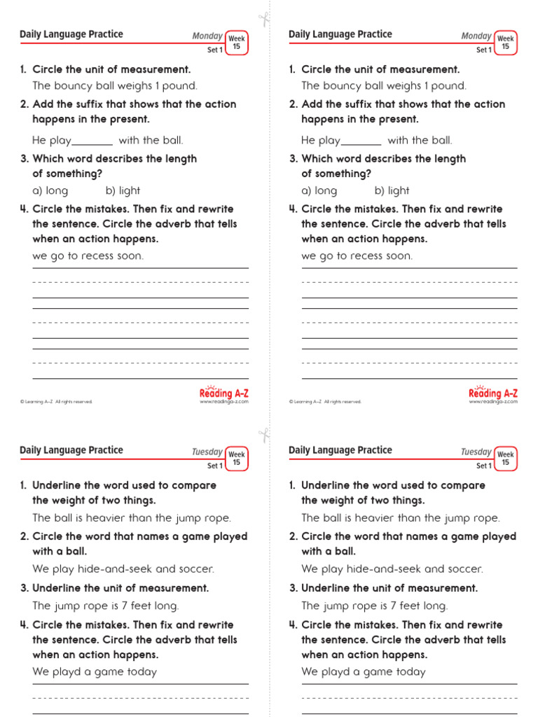 Measurement Words - Weight - Activity - Sheets | PDF