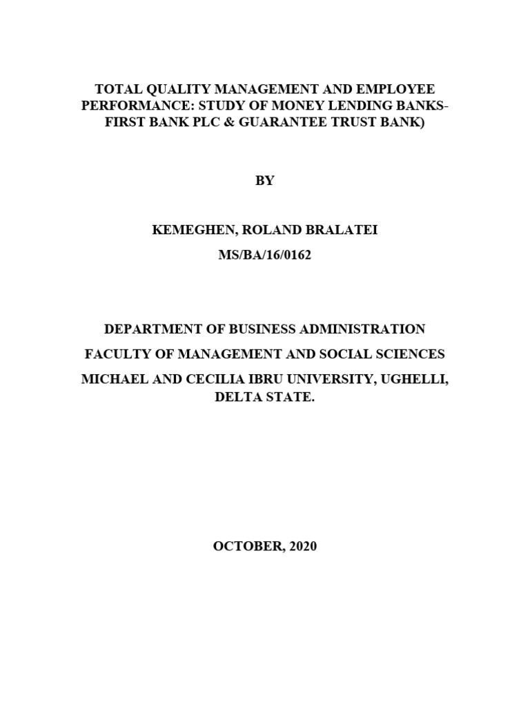 TQM 1-5 Completed | PDF