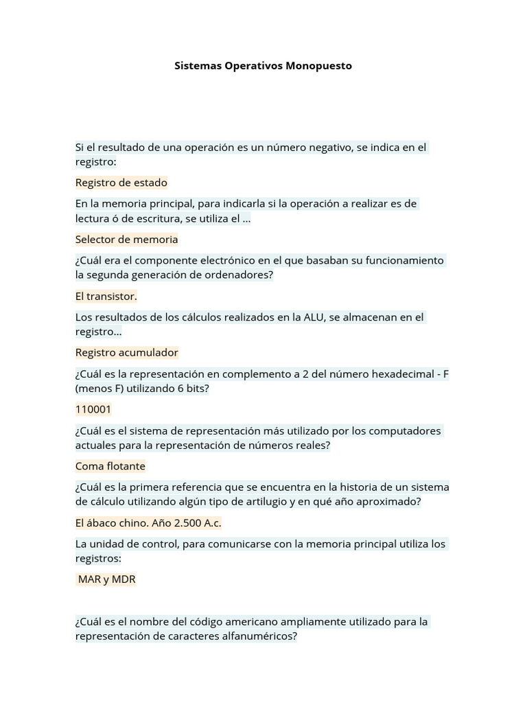 Sistemas Operativos Monopuesto | PDF Sistemas Operativos Monopuesto | PDF