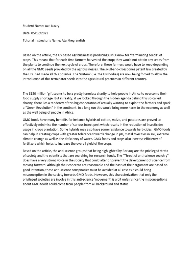 Reading Assignment 3 | PDF