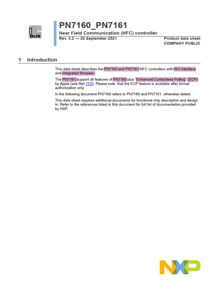 PN7160 PN7161-2634640 | PDF