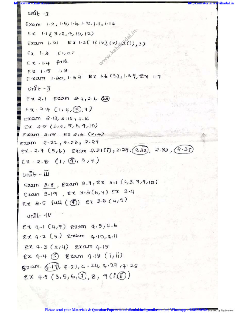 12th Maths Important Questions.. | PDF