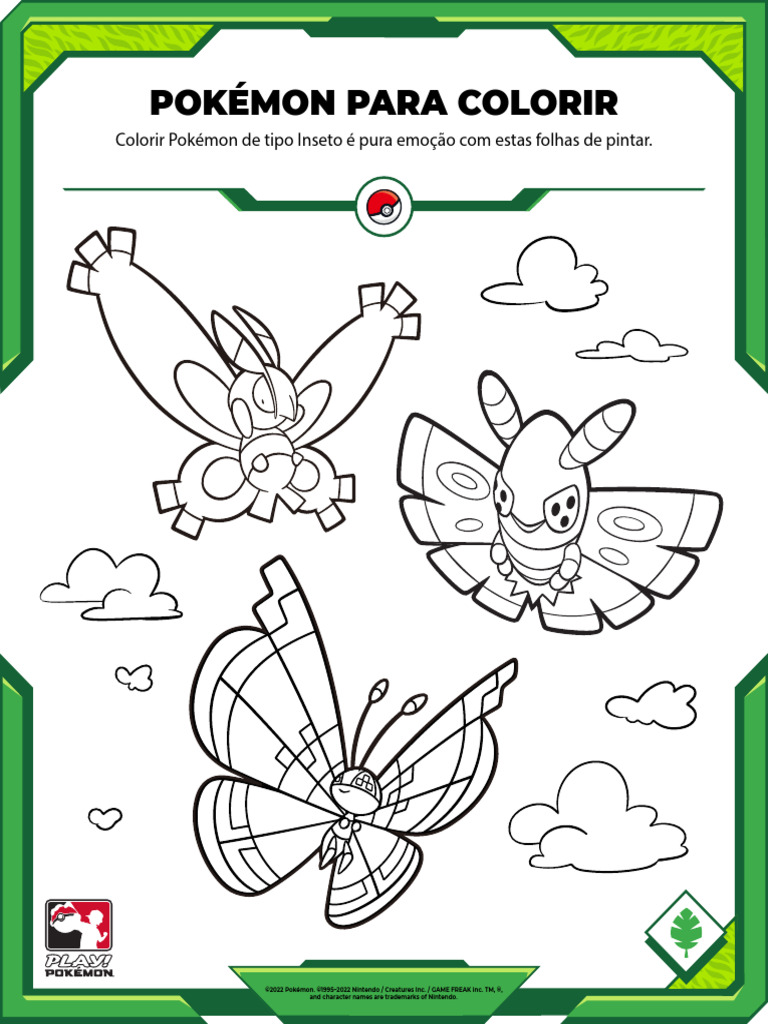 Fichas Pokemon para Colorir | PDF