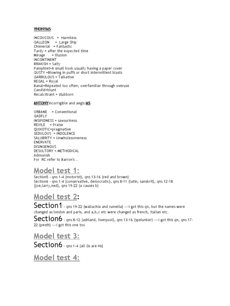 Synonyms and Antonyms Reference Guide | PDF | Leisure | Entertainment ...