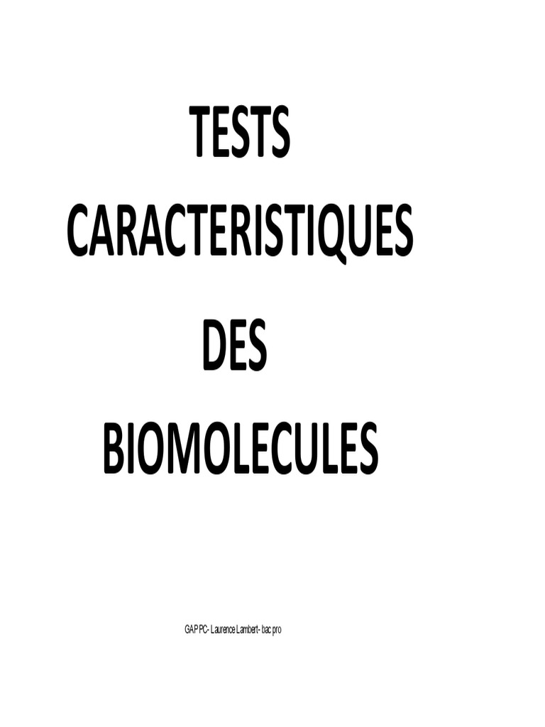 3 Diaporama Test Biomolecules | PDF