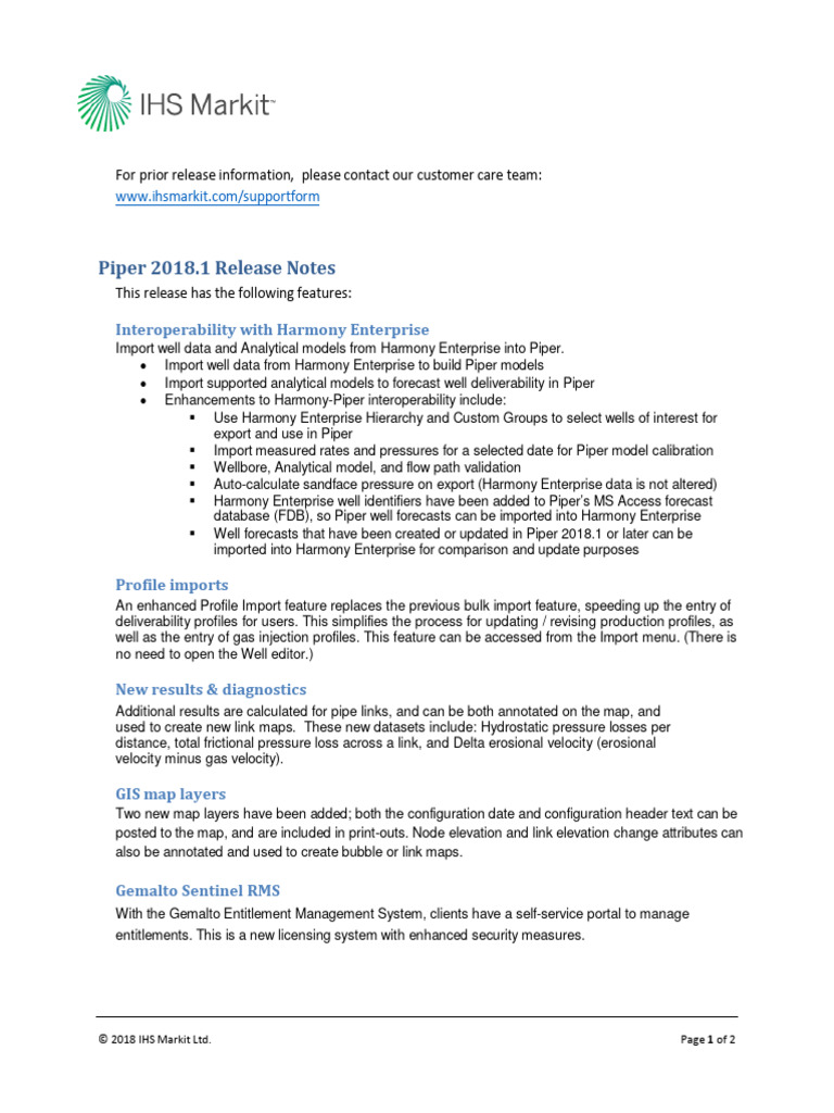 Piper Release Notes | PDF | Software | Computing