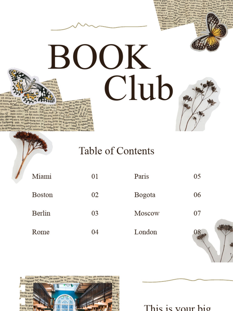 Book Club Scrapbook Presentation Cream Variant | PDF