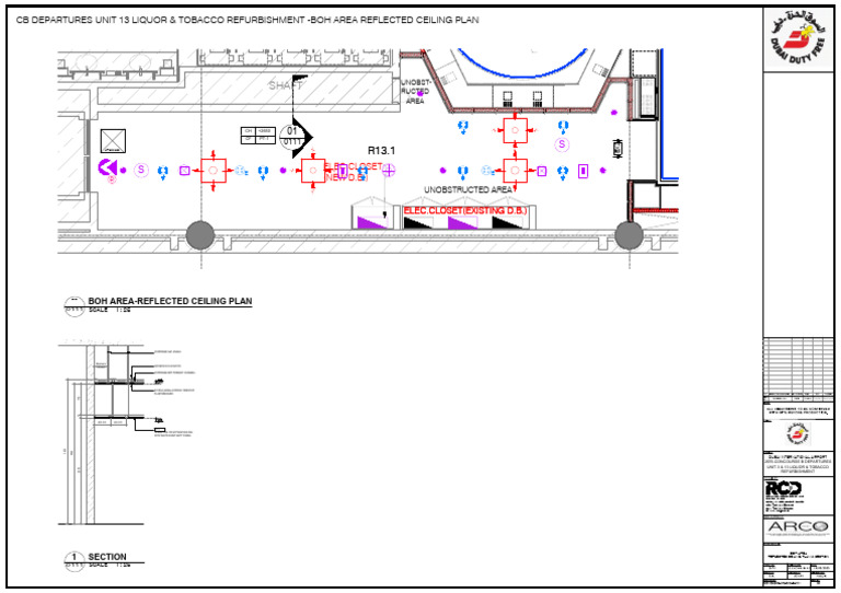 DDF CB 2676-U13-Shd-In - Boh Area Reflected Ceiling Plan & Section | PDF