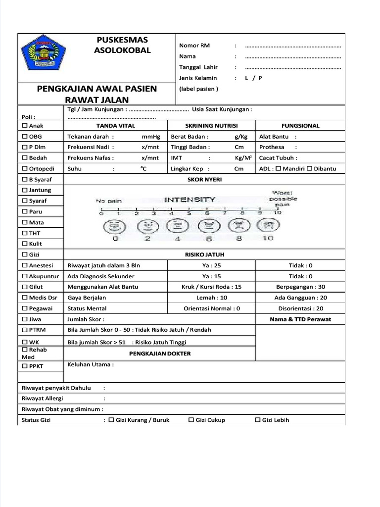 PDF Form Kajian Awal Dan Form Rawat Jalan | PDF