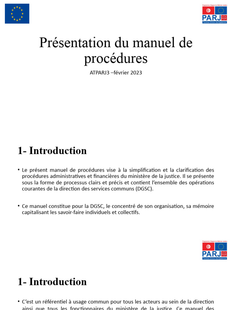 Présentation Du Manuel de Procédures RH1 | PDF
