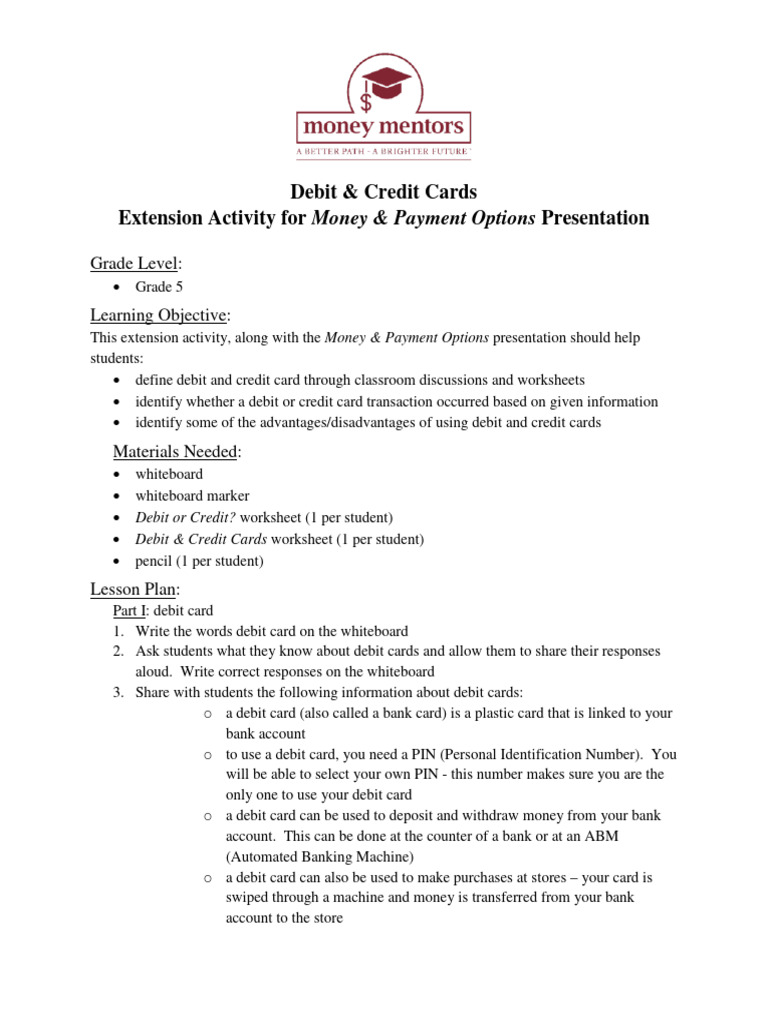 Debit and Credit Cards | PDF | Credit Card | Debit Card