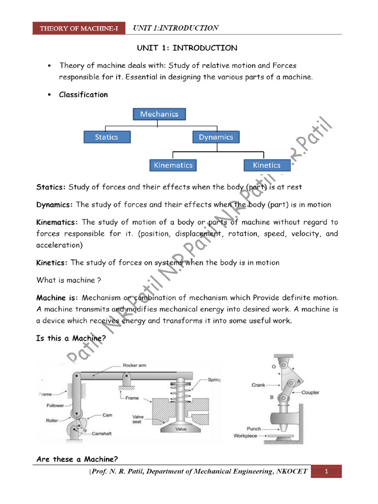 UNIT-I - TOM-I - Notes | PDF