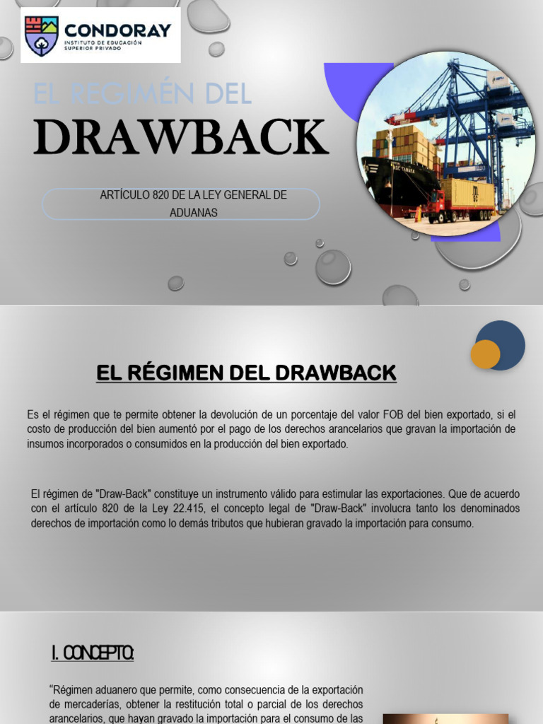 Regimen Del Drawback | PDF